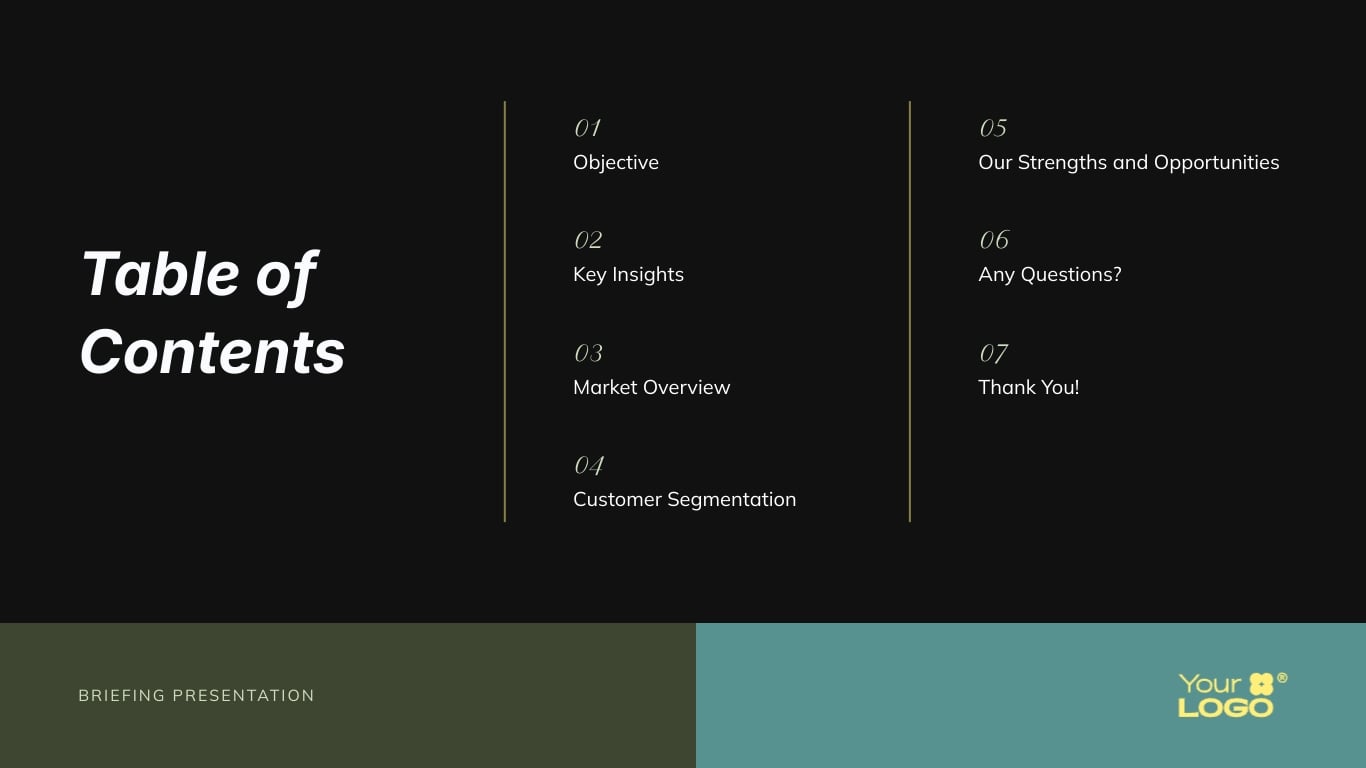 Market and Competitor Executive Briefing Template | Visme