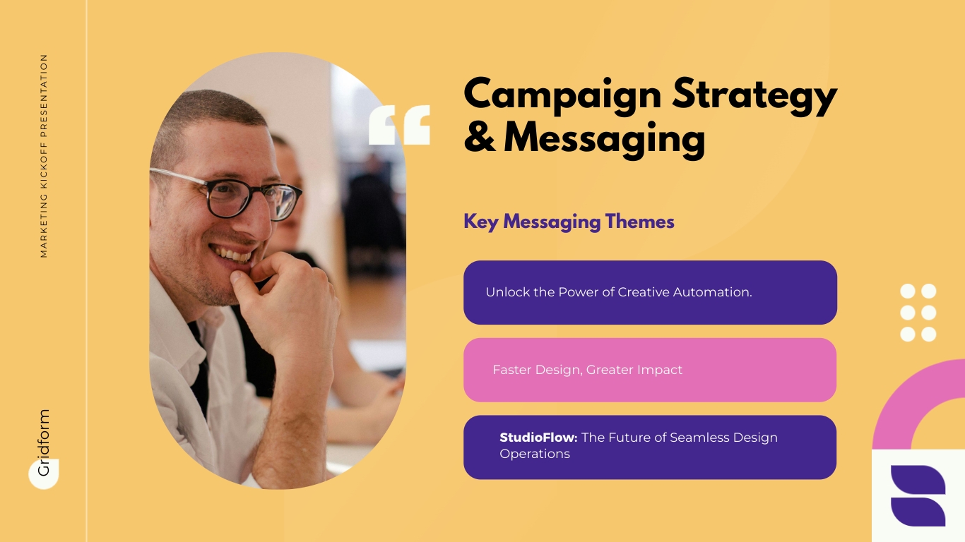 Marketing Campaign Project Kickoff Presentation Template | Visme