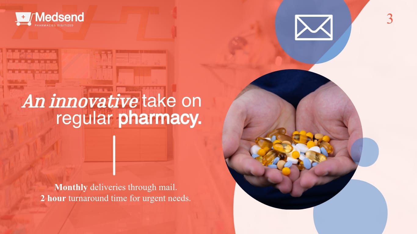 Medsend Pitch Deck Presentation Template | Visme