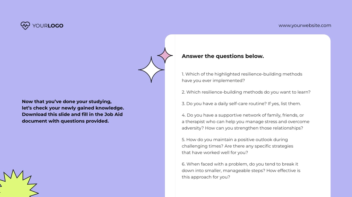 Mental Well Being Improvement Training Course Template | Visme