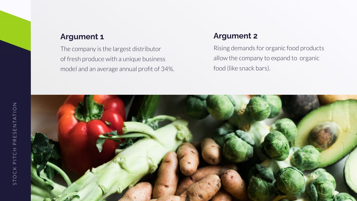 Modern Stock Pitch Presentation Template | Visme