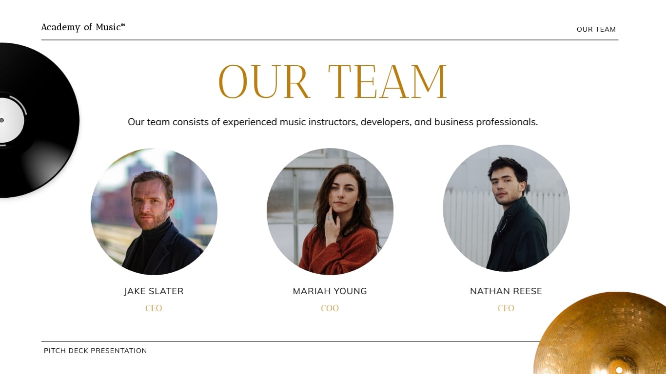 Music App Pitch Deck Template | Visme