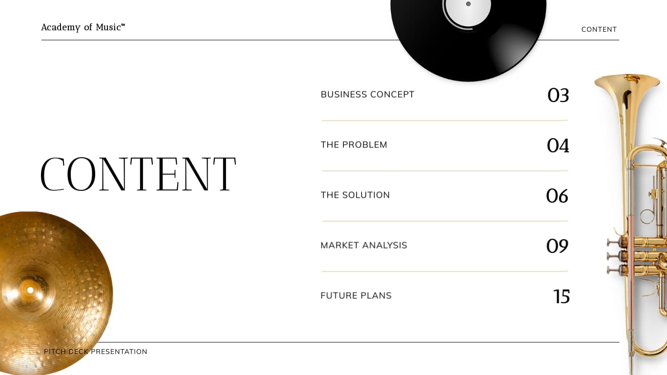 Music App Pitch Deck Template | Visme