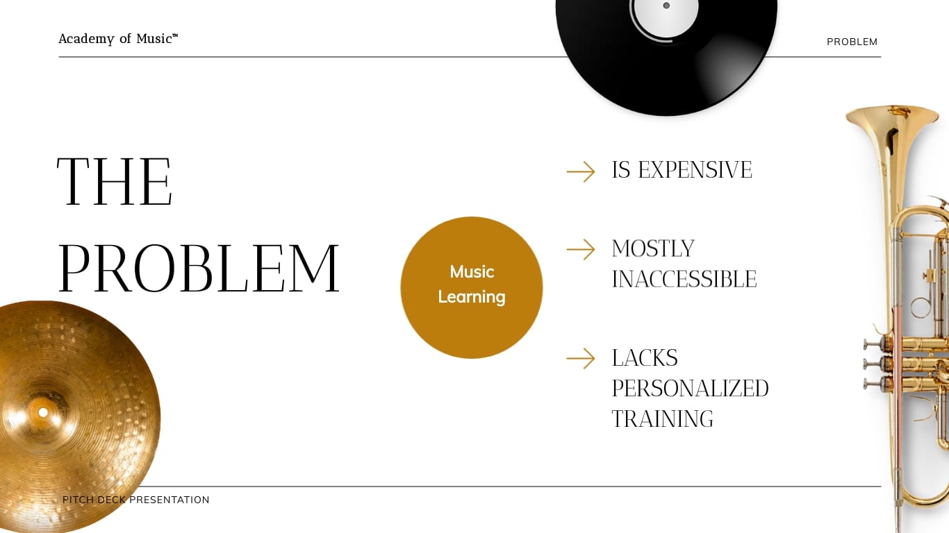 Music App Pitch Deck Template | Visme