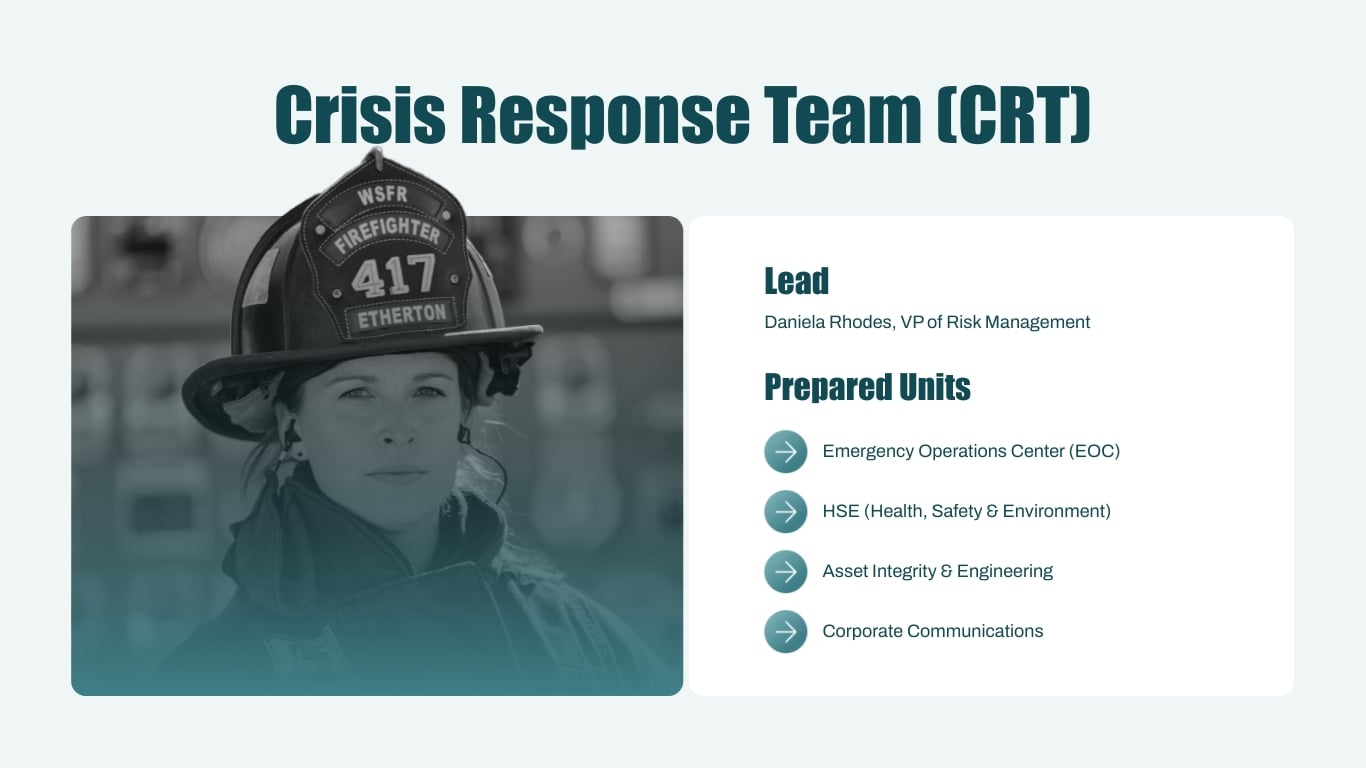 Natural Disaster Crisis Management Plan Presentation Template | Visme
