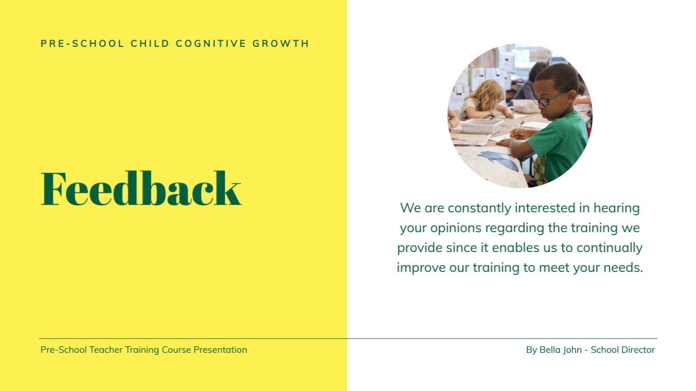 Pre-School Teacher Training Course Template | Visme