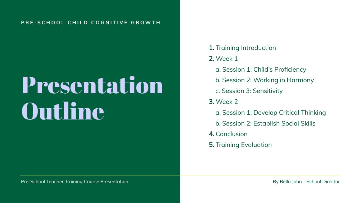 Pre-School Teacher Training Course Template | Visme