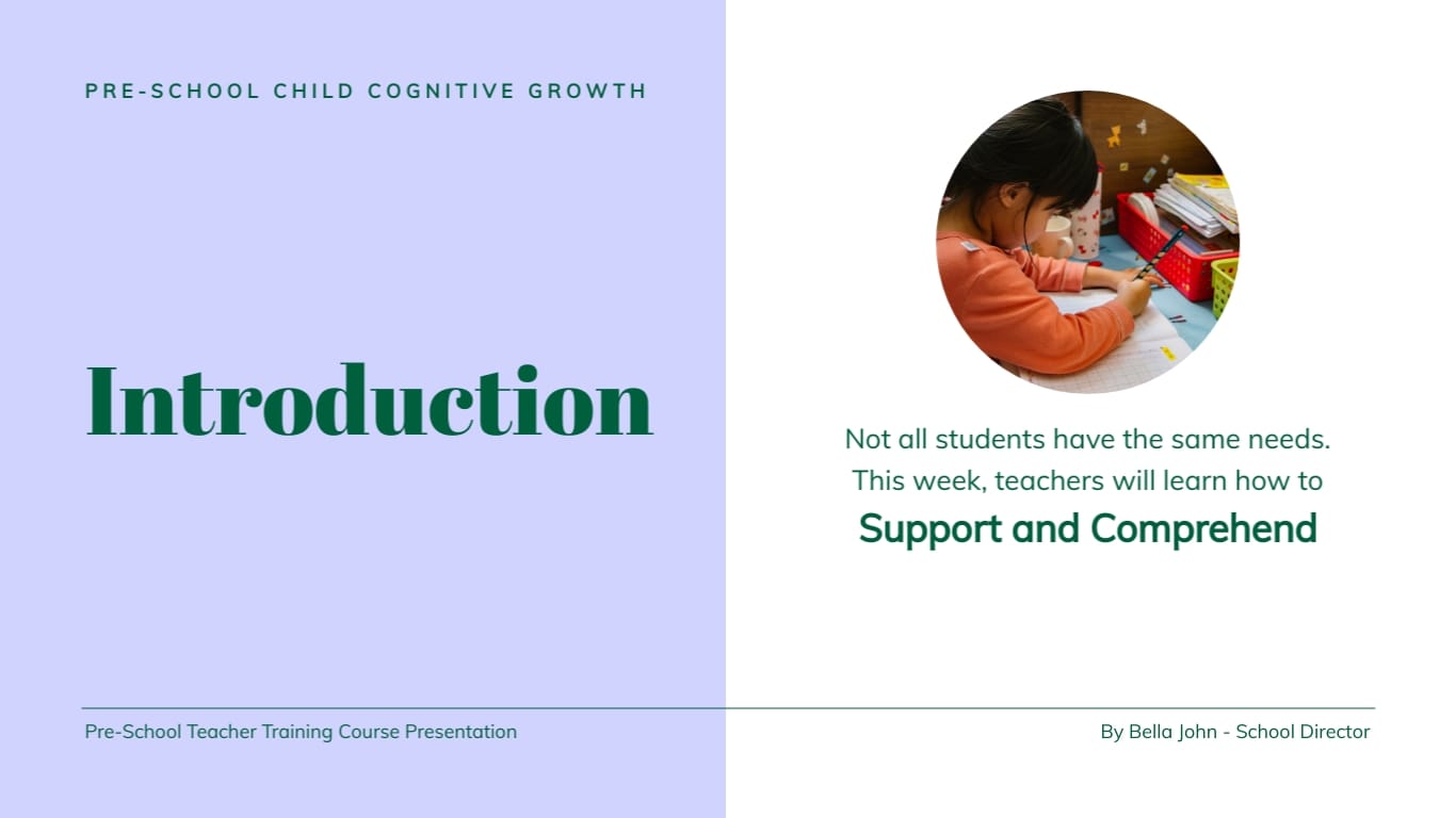 Pre-School Teacher Training Course Template | Visme