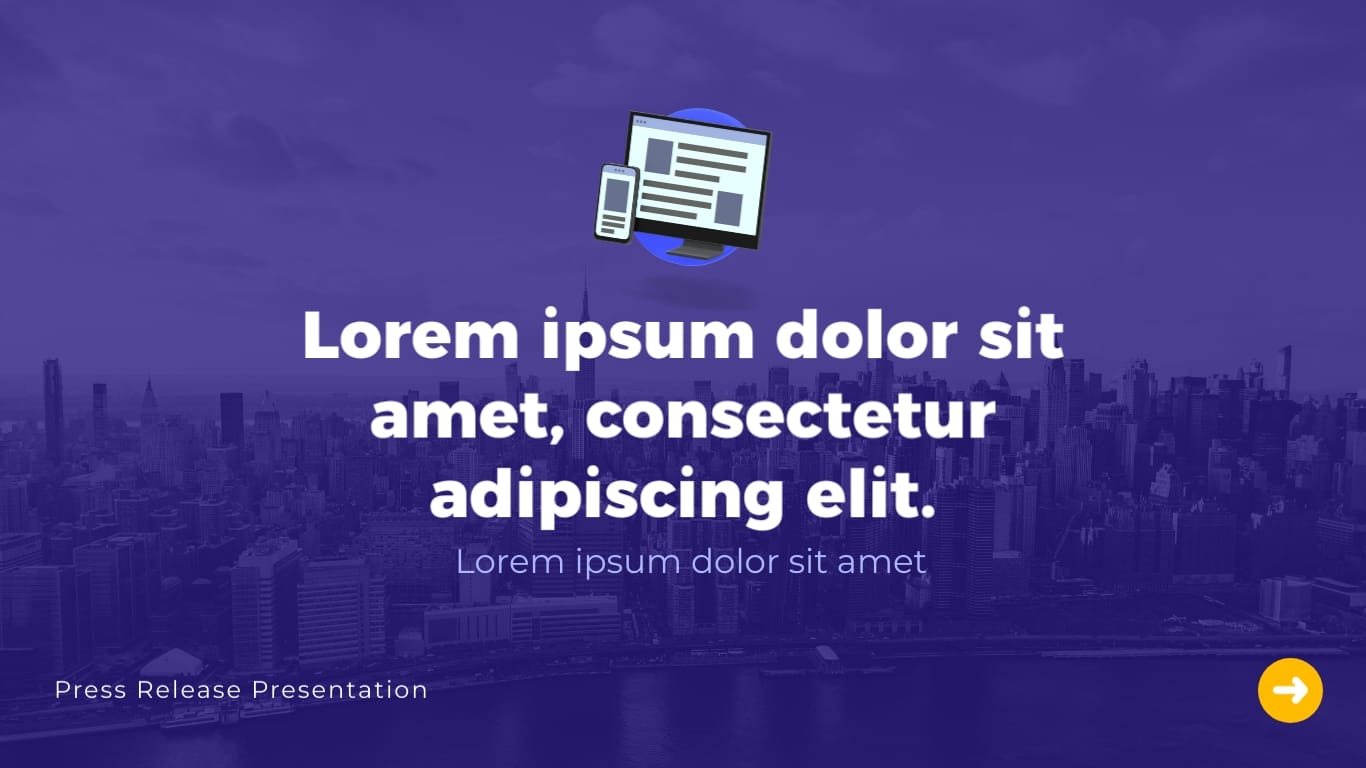 Press Release Presentation Template | Visme