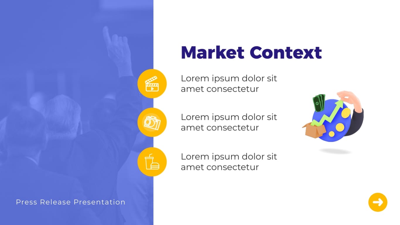 Press Release Presentation Template | Visme