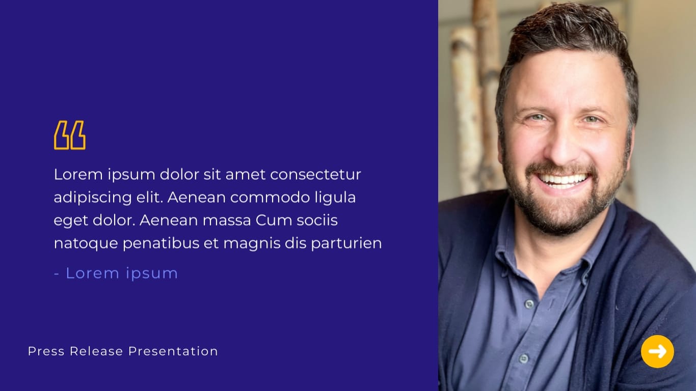 Press Release Presentation Template | Visme