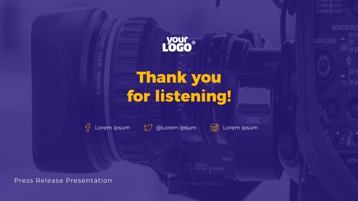 Press Release Presentation Template | Visme