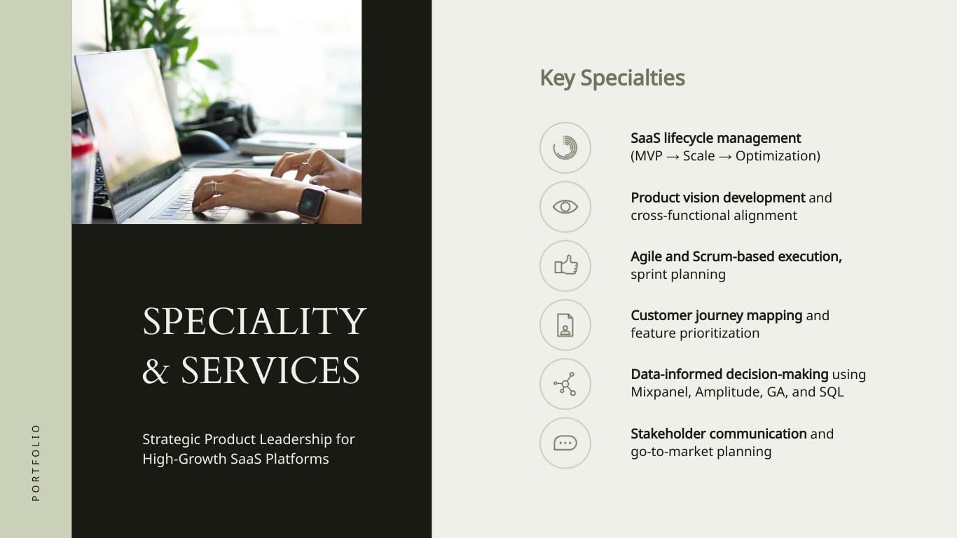 Product Manager Portfolio Presentation Template | Visme