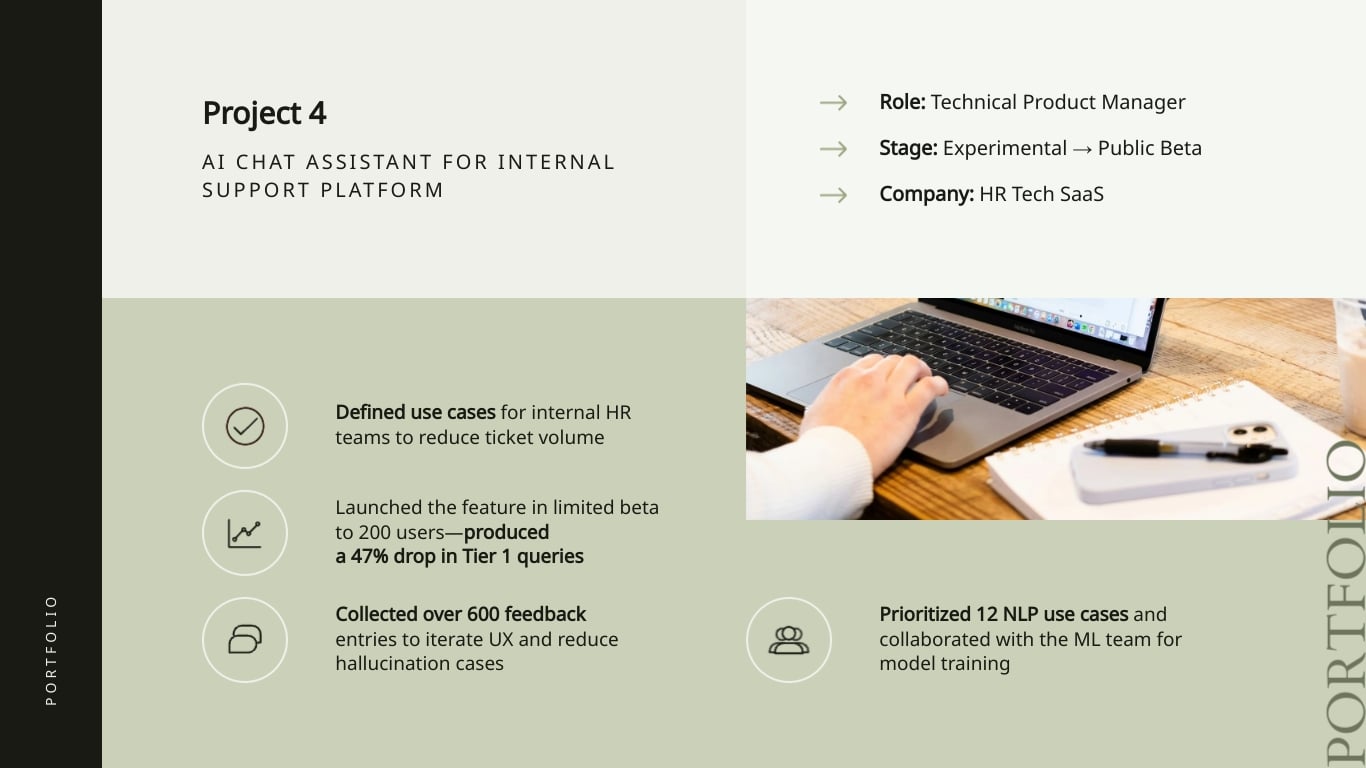 Product Manager Portfolio Presentation Template | Visme