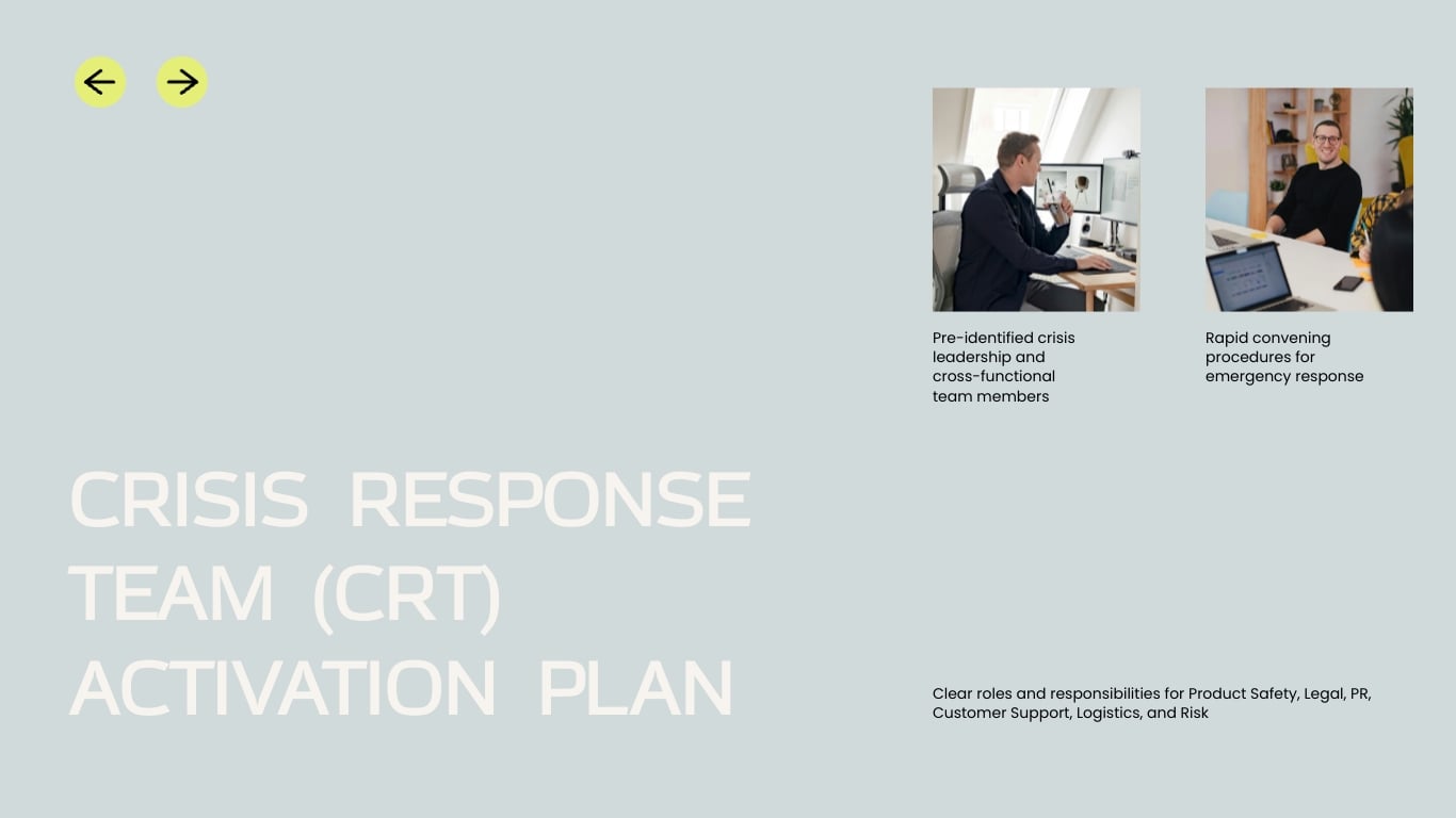 Product Recalls and Defects Crisis Management Plan Presentation ...