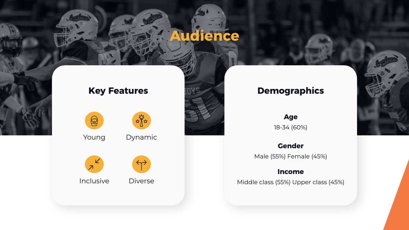 Professional Football Team Sponsorship Presentation Template | Visme