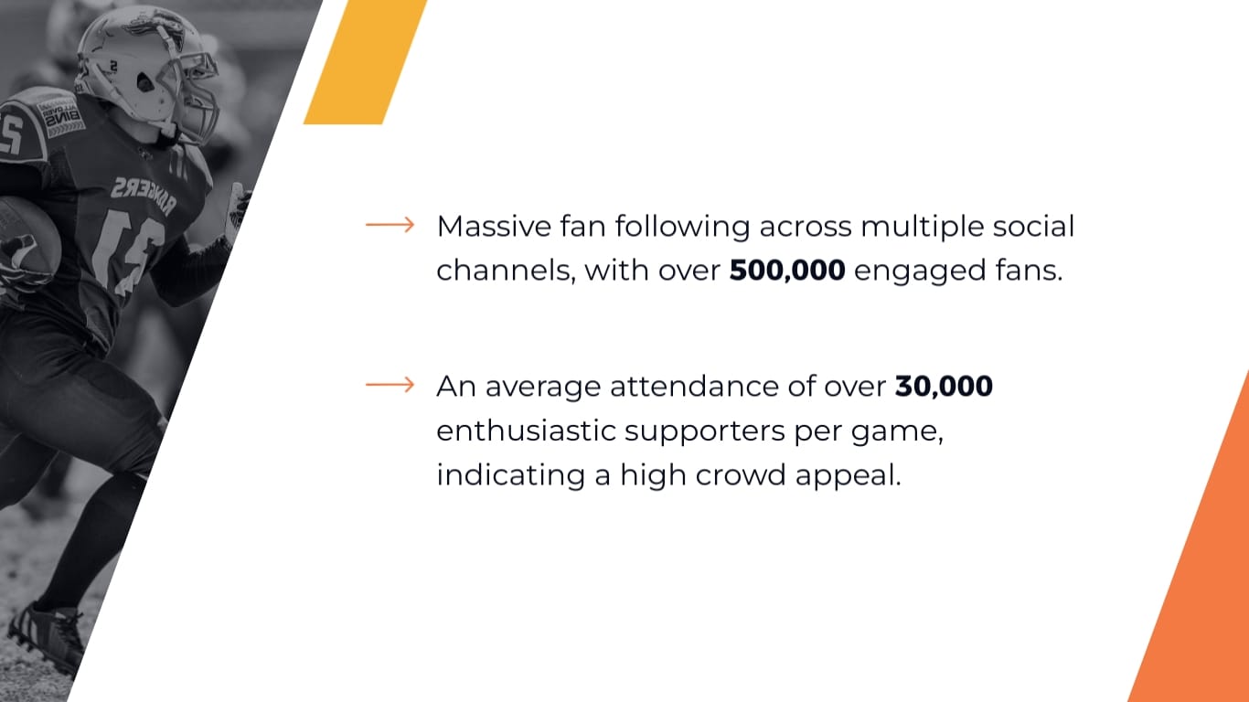 Professional Football Team Sponsorship Presentation Template | Visme