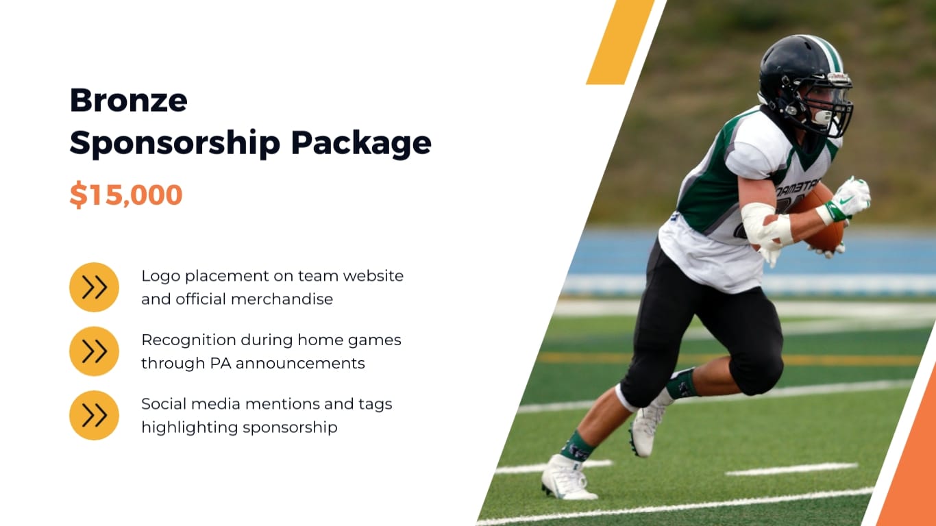 Professional Football Team Sponsorship Presentation Template | Visme