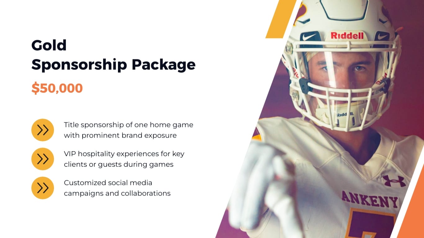 Professional Football Team Sponsorship Presentation Template | Visme