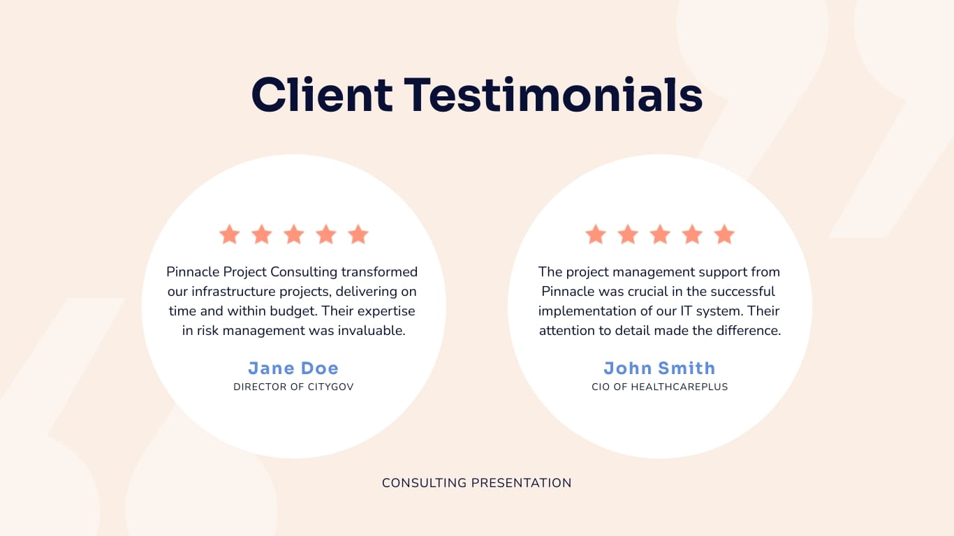 Project Consulting Presentation Template | Visme