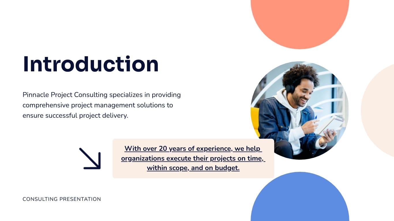 Project Consulting Presentation Template | Visme