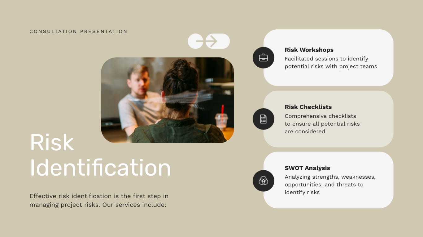 Project Risk Management Consultation Presentation Template | Visme