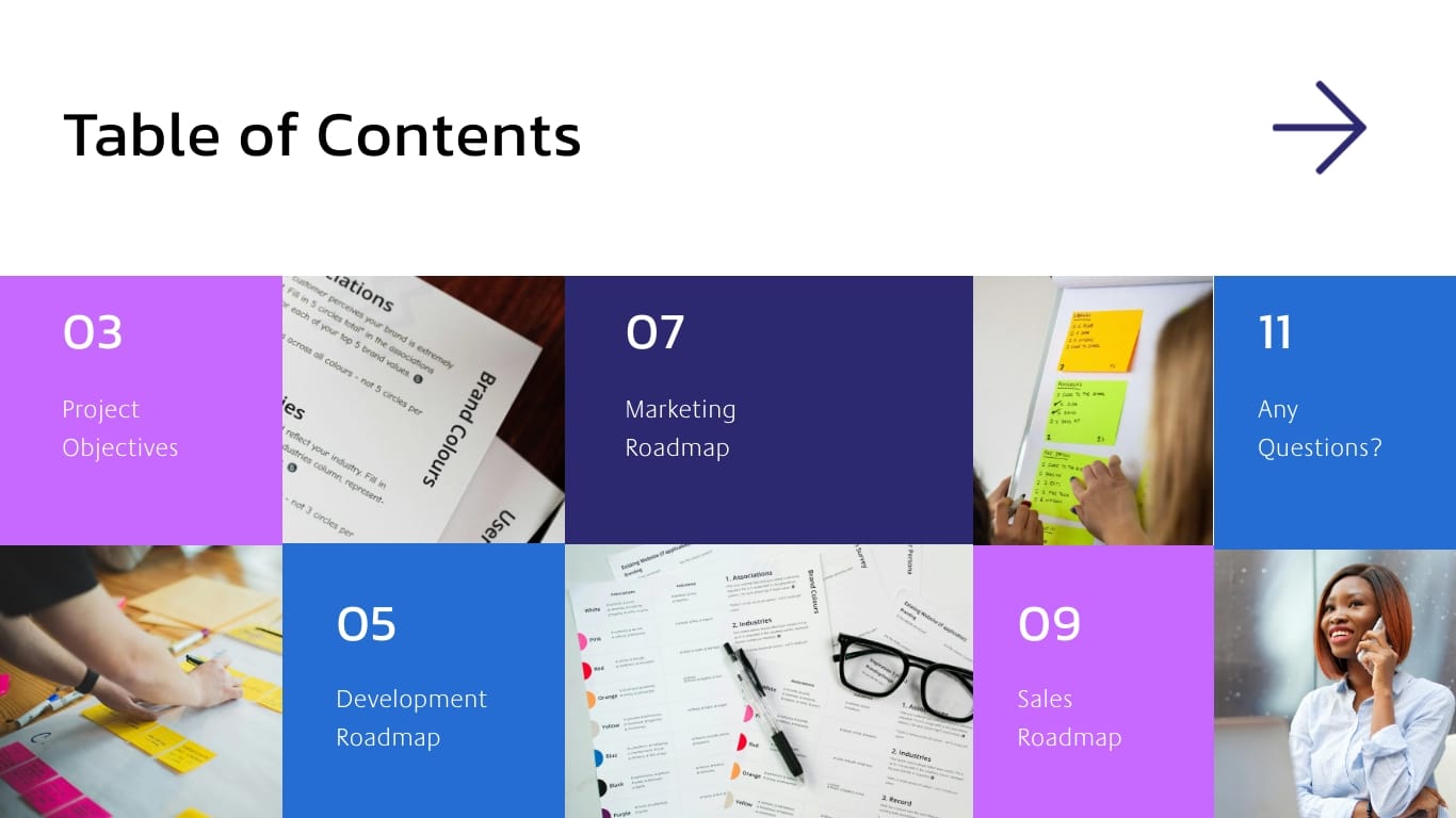 Project Roadmap Slides Template | Visme