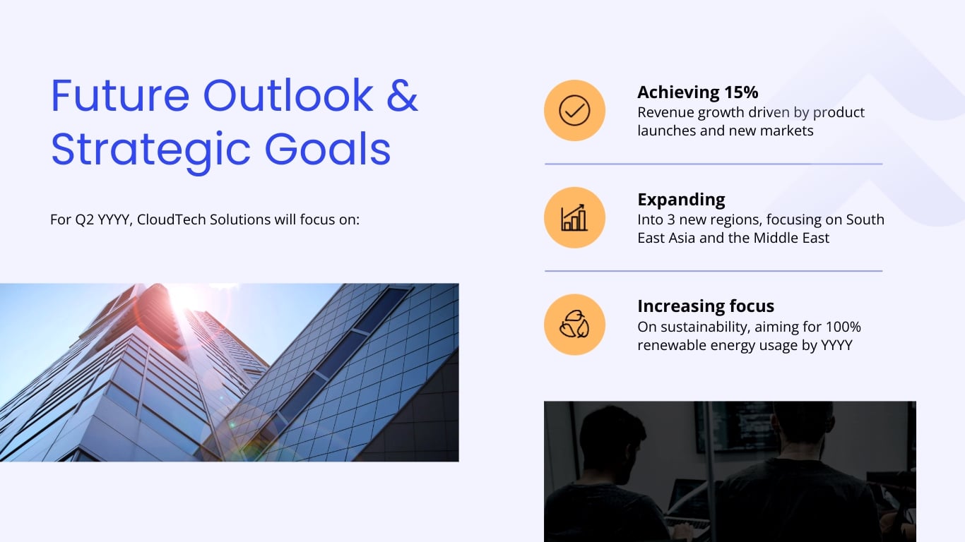 Quarterly Board Report Presentation Template | Visme