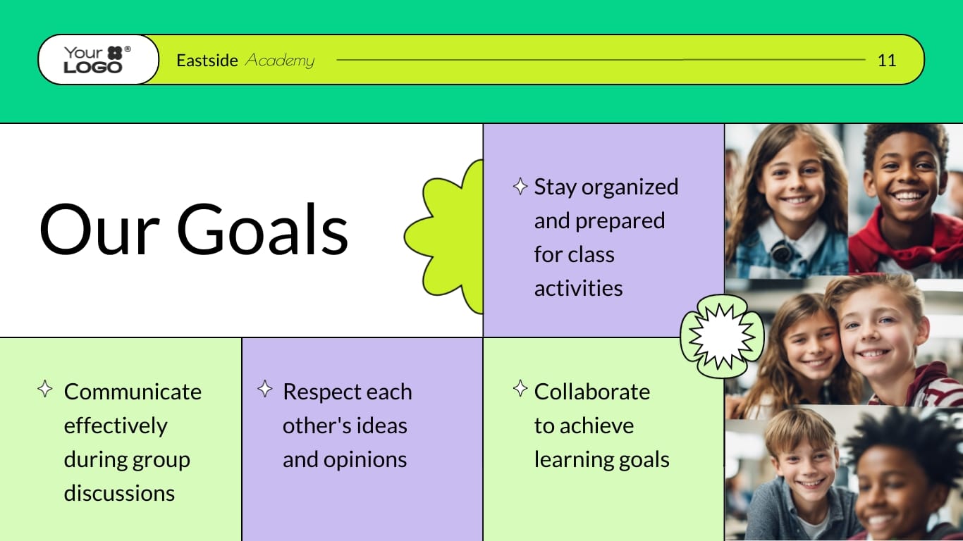 School Morning Meeting Slides Template | Visme