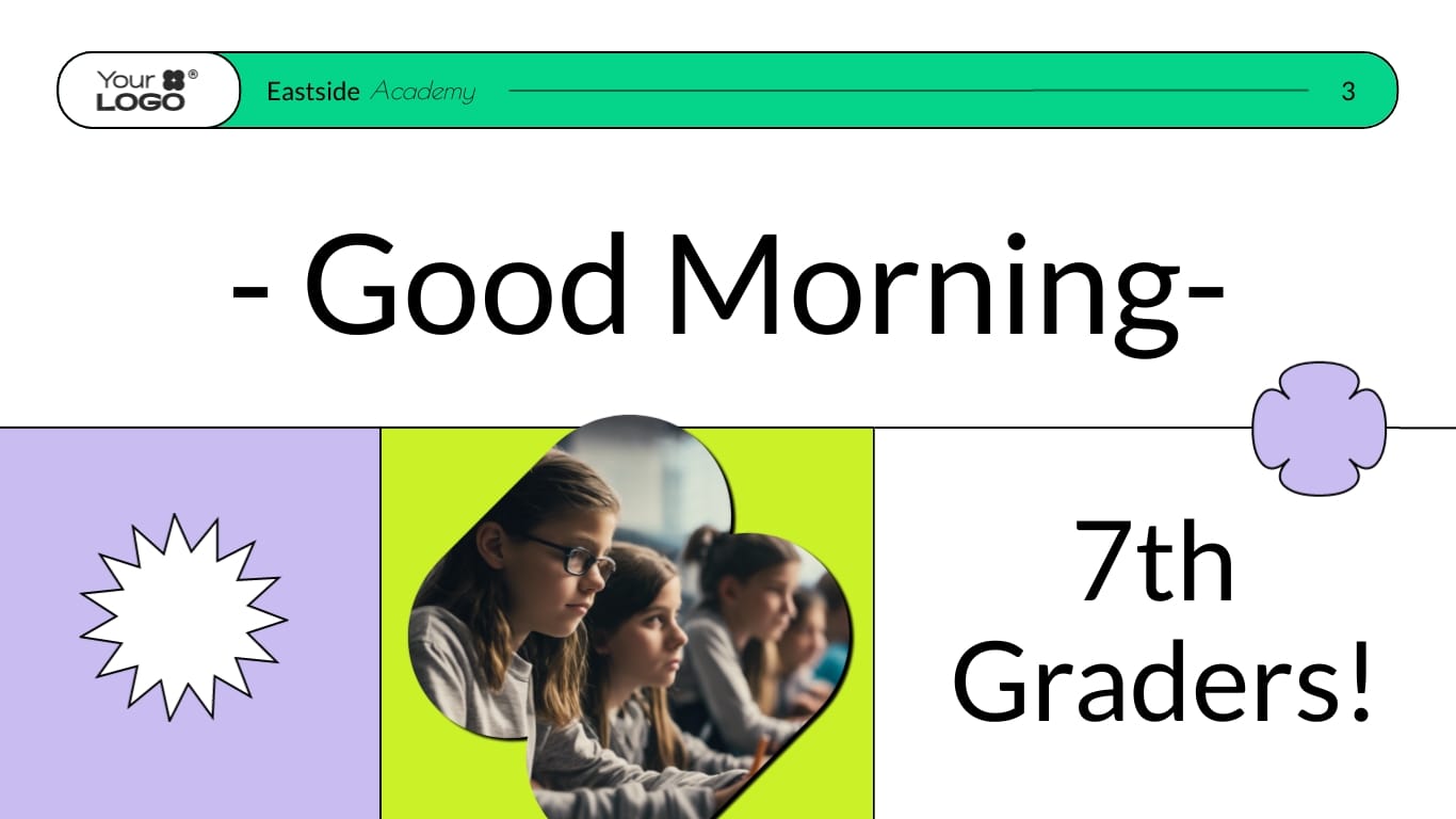 School Morning Meeting Slides Template | Visme