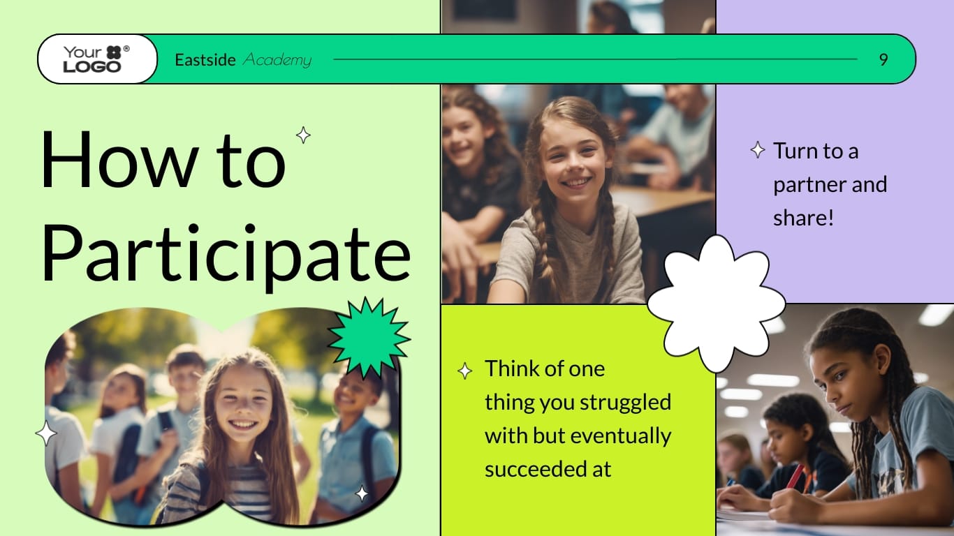 School Morning Meeting Slides Template | Visme