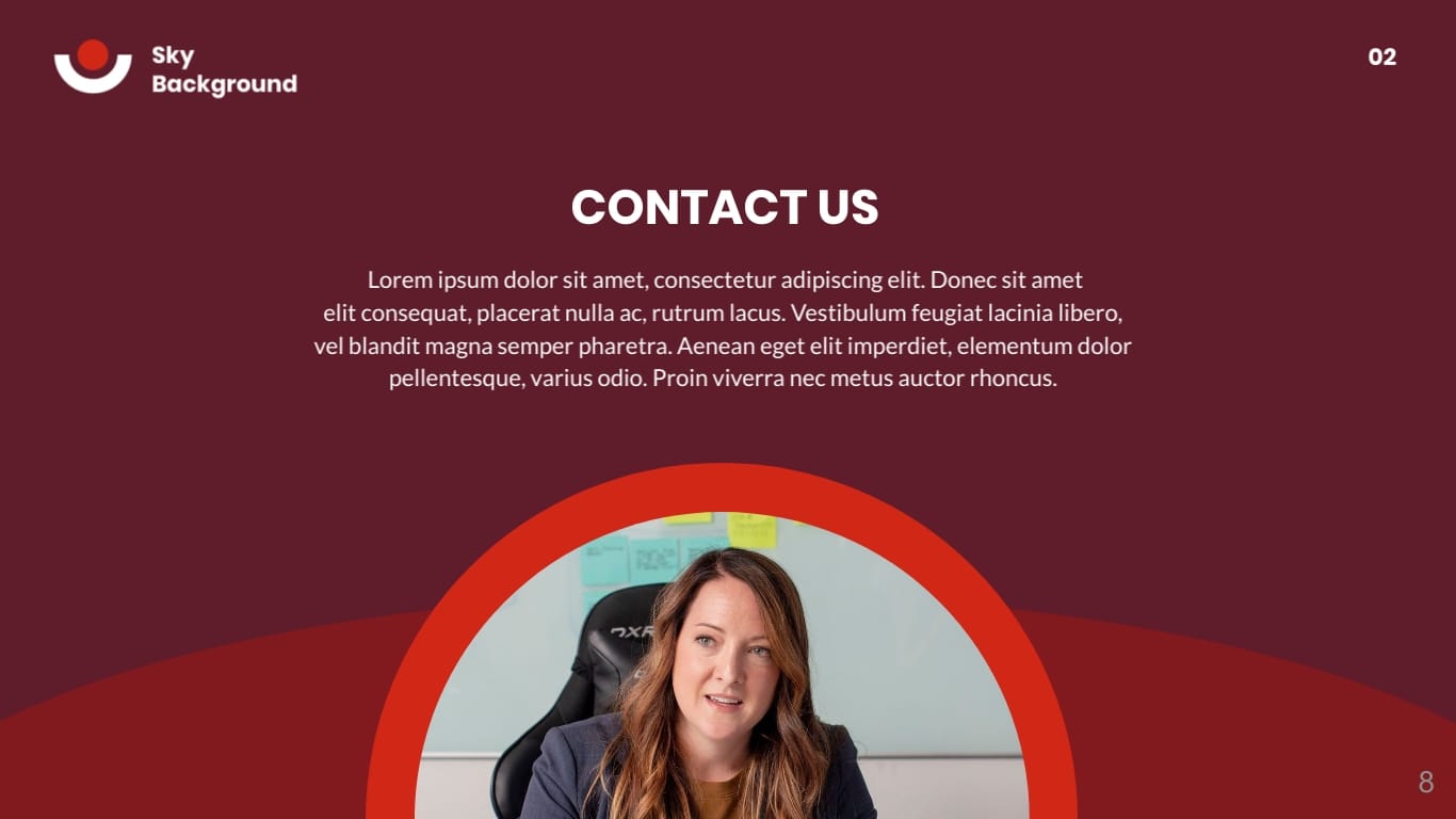 Sky Background Company Profile Presentation Template | Visme