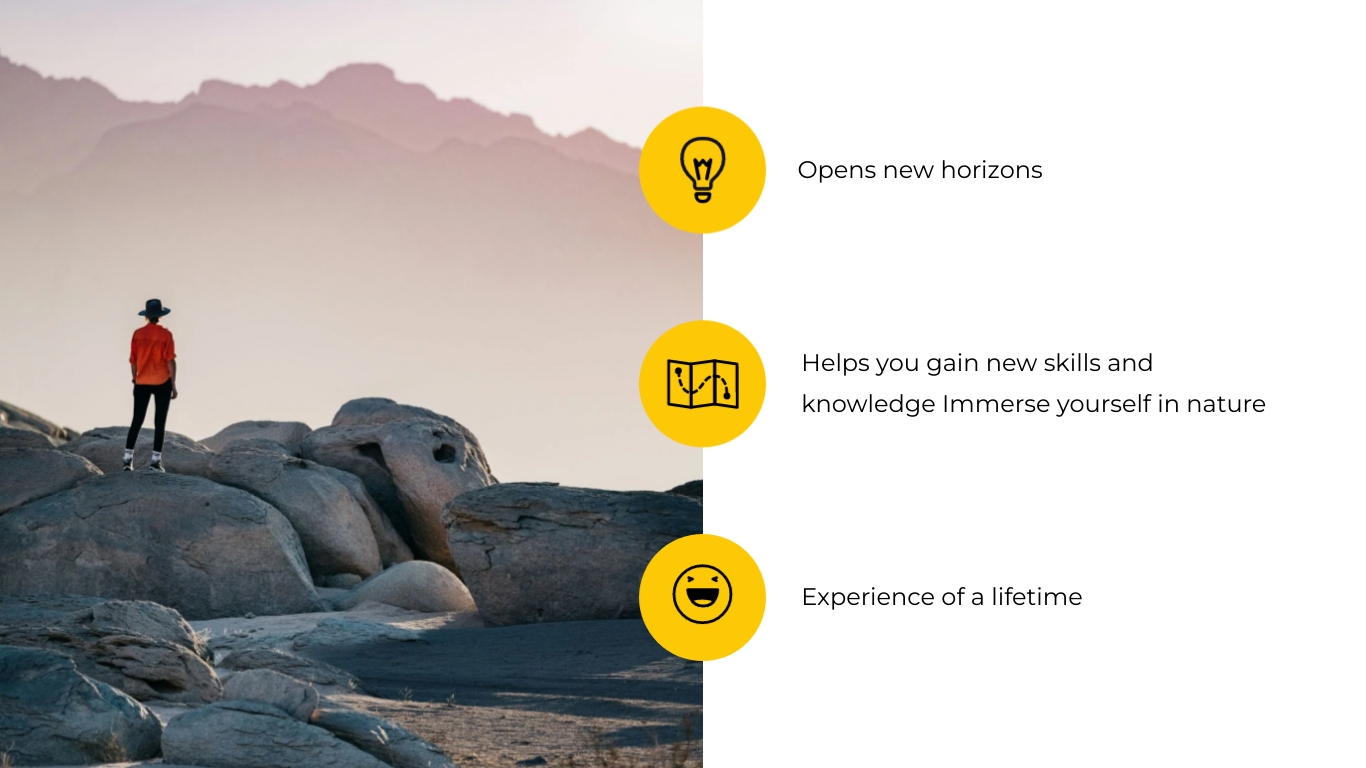 Sleek Adventure Travel Recommendation Presentation Template | Visme