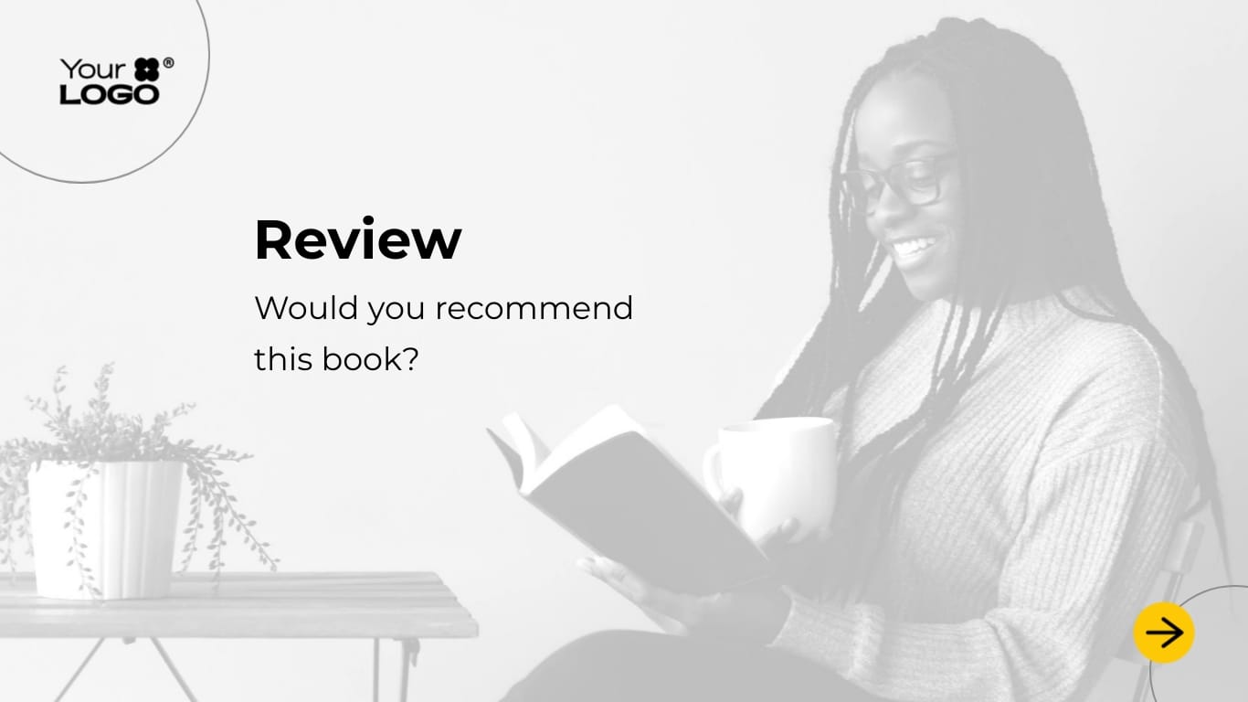 Sleek Book Report Presentation Template | Visme