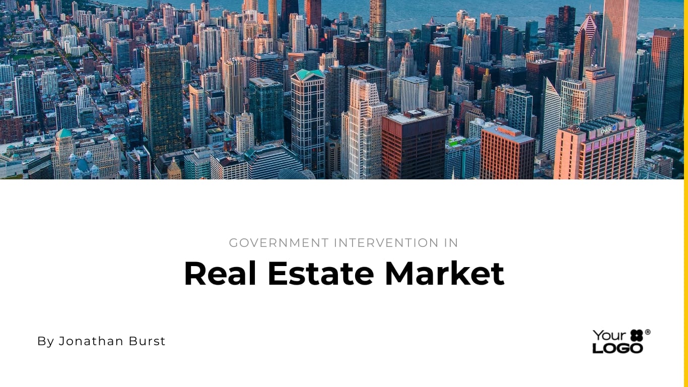 Sleek COVID 19 Effects on Real Estate Market Presentation Template | Visme