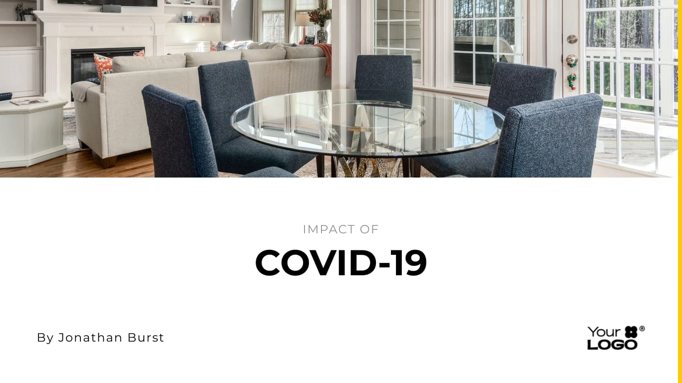 Sleek COVID 19 Effects on Real Estate Market Presentation Template | Visme