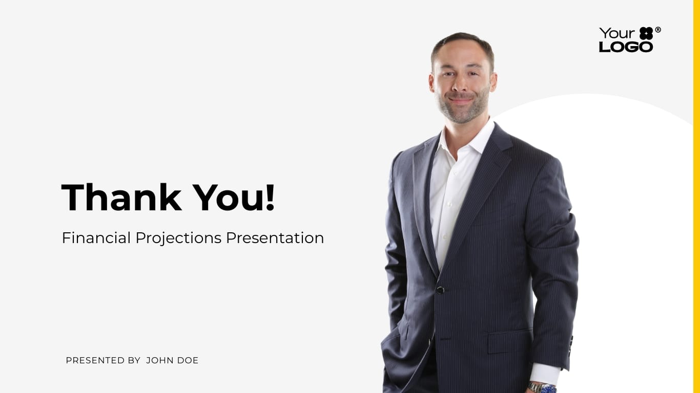 Sleek Financial Projections Presentation Template | Visme