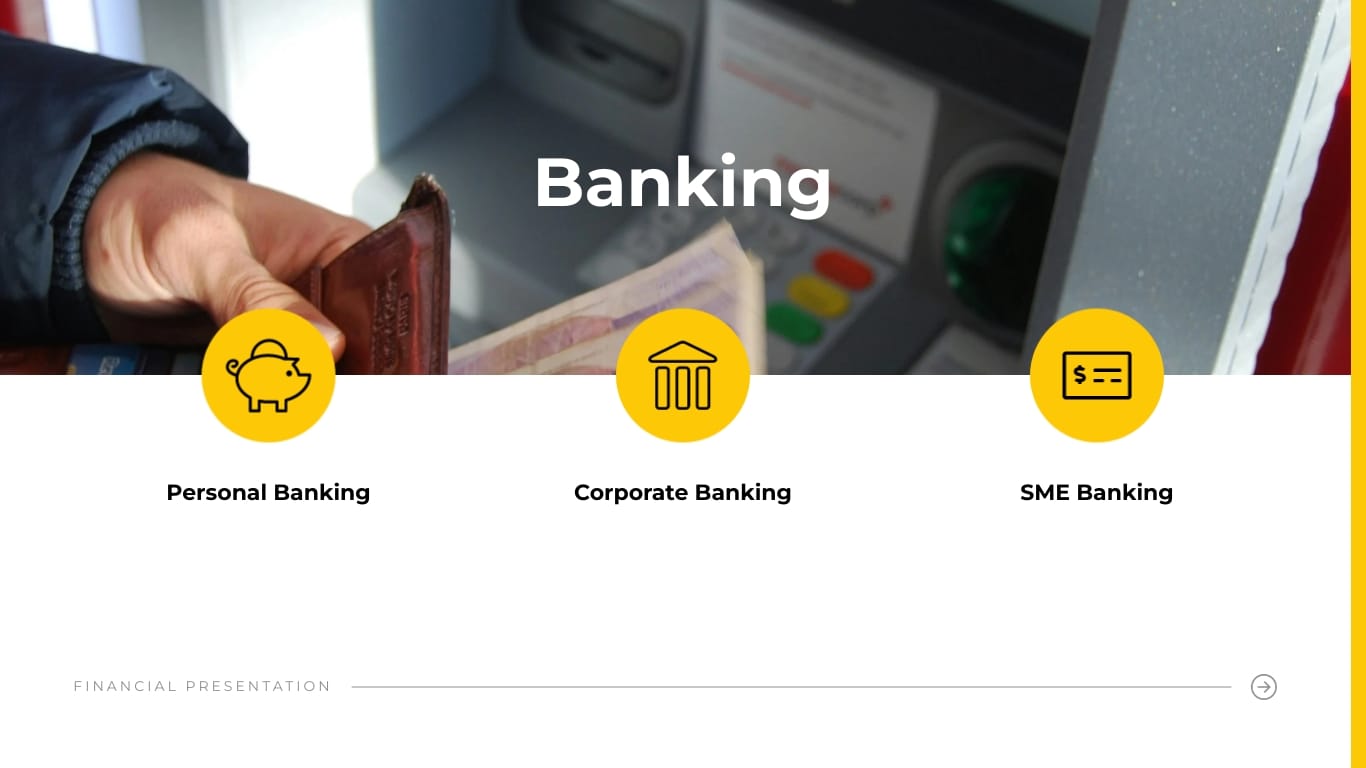 Sleek Financial Services Agency Presentation Template | Visme