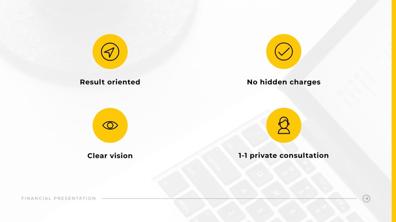 Sleek Financial Services Agency Presentation Template | Visme