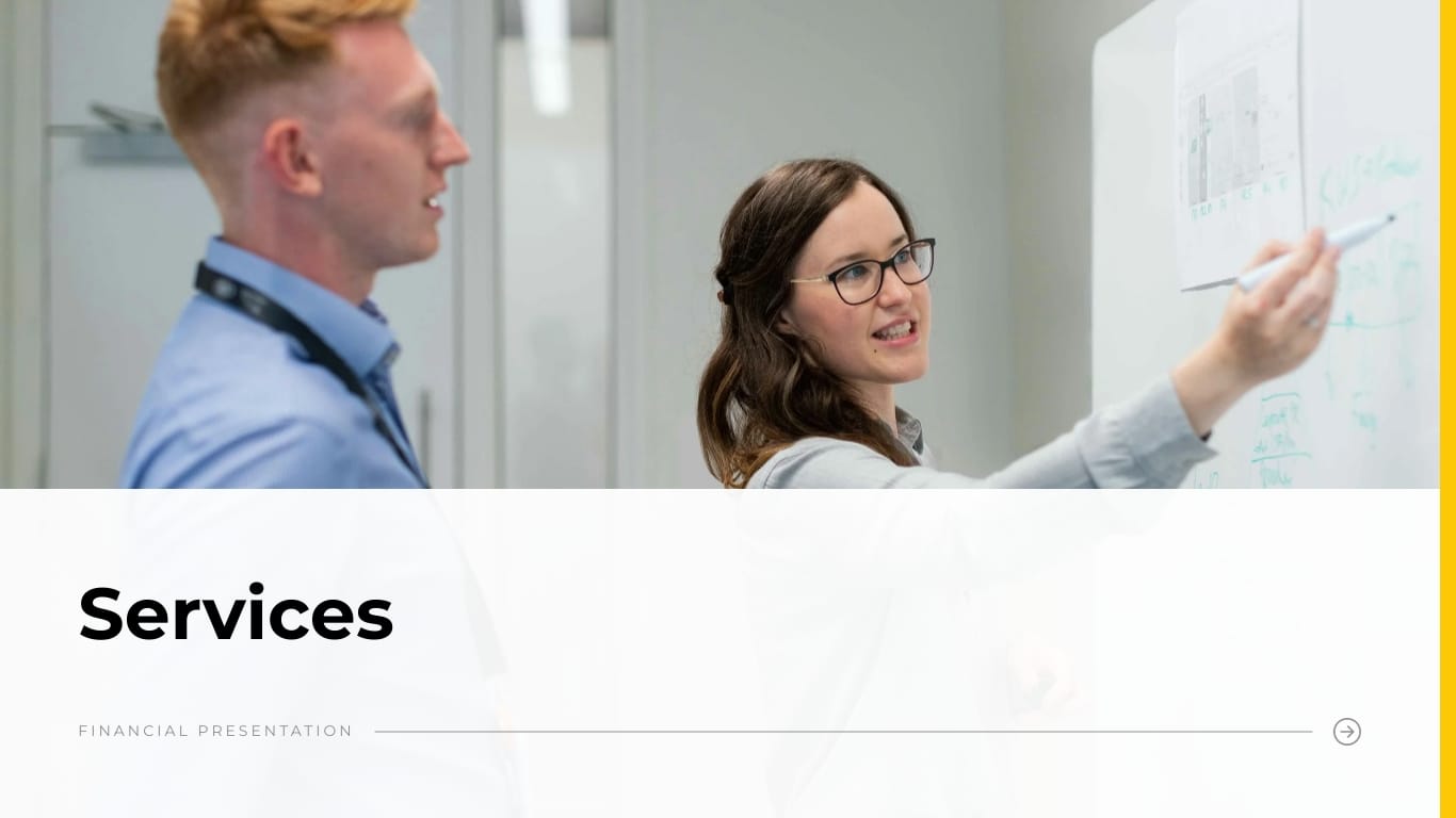 Sleek Financial Services Agency Presentation Template | Visme