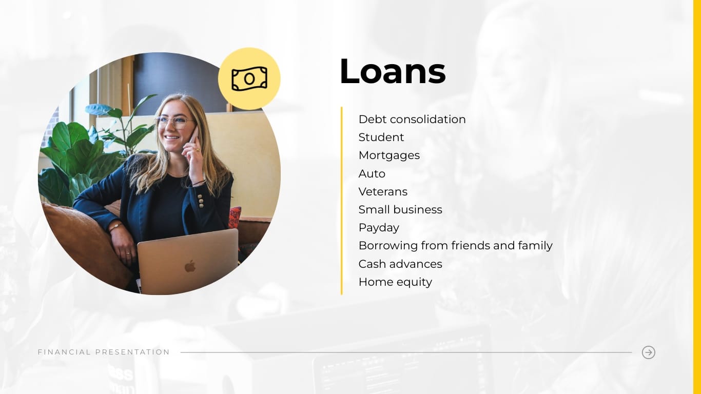Sleek Financial Services Agency Presentation Template | Visme