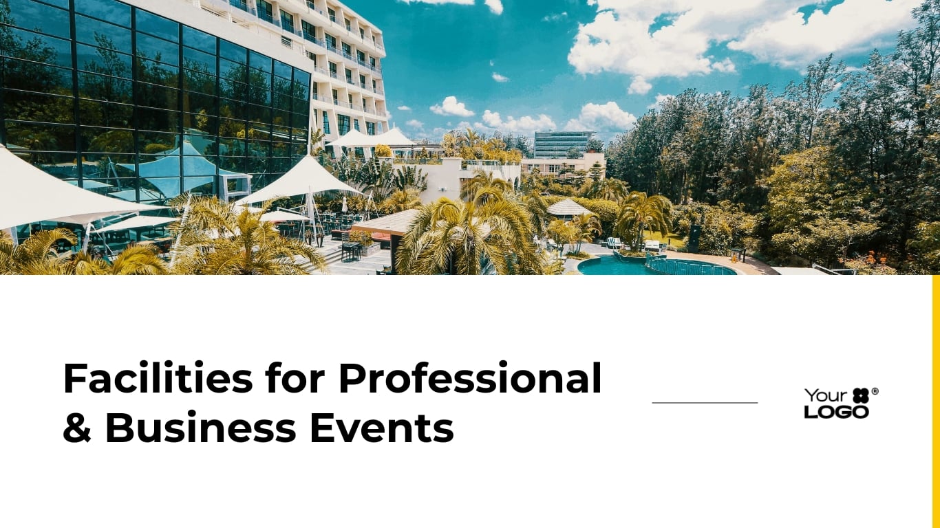 Sleek Hotel Event Management Presentation Template | Visme