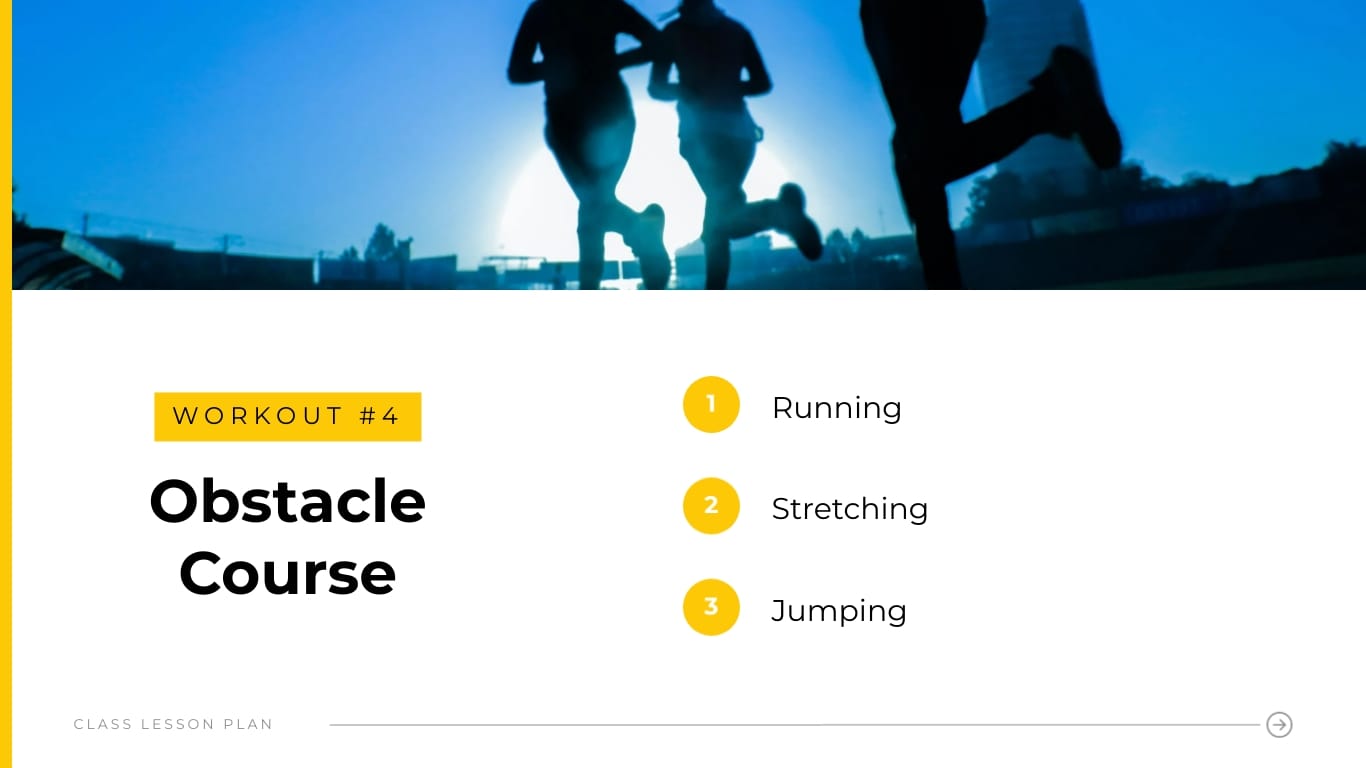 Sleek PE Class Lesson Plan Presentation Template | Visme