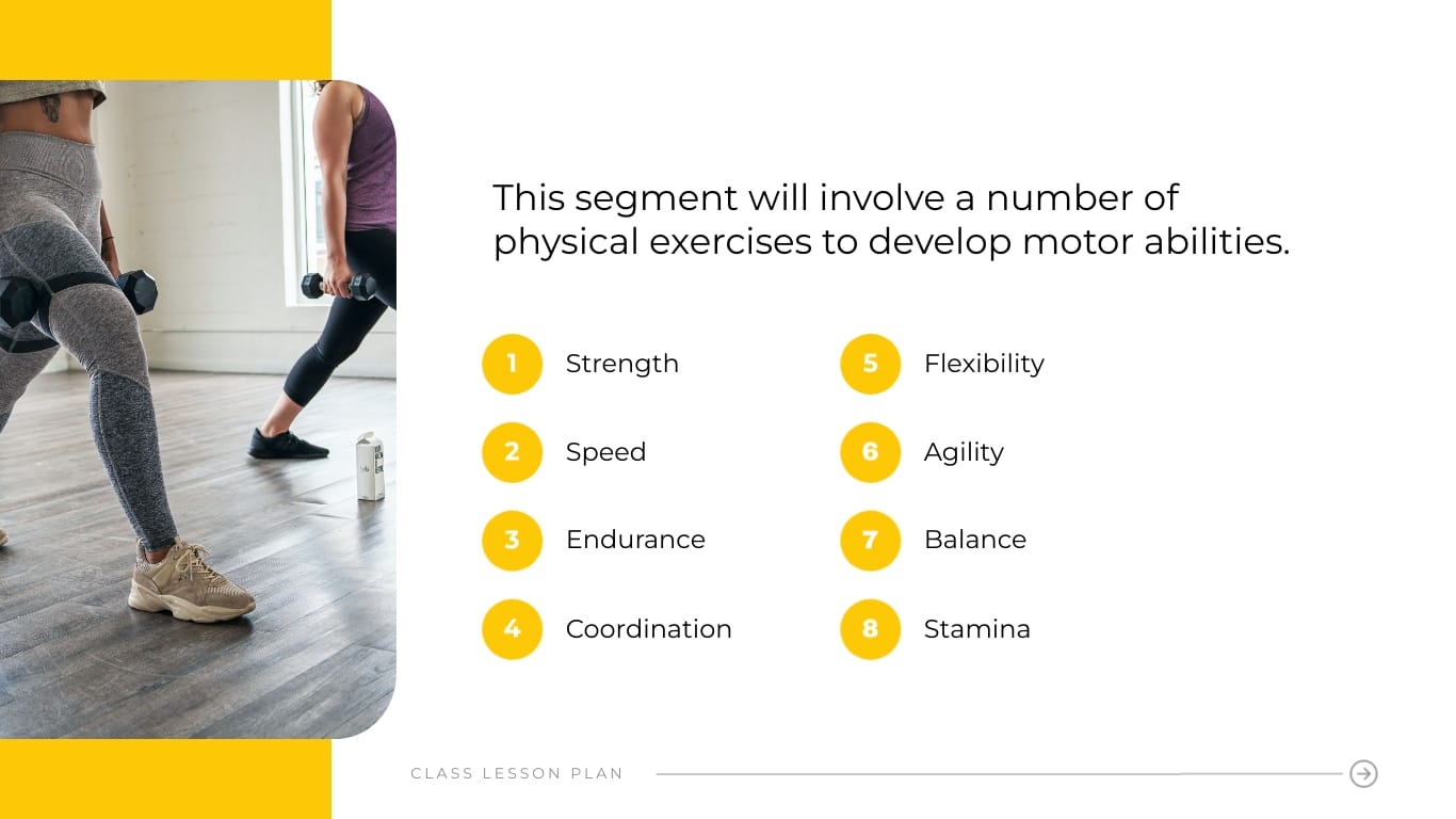 Sleek PE Class Lesson Plan Presentation Template | Visme