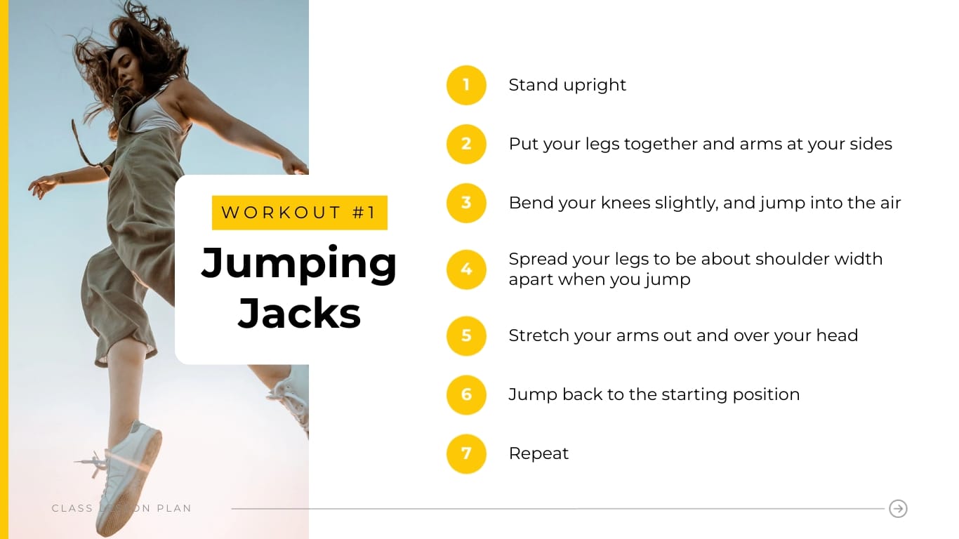 Sleek PE Class Lesson Plan Presentation Template | Visme