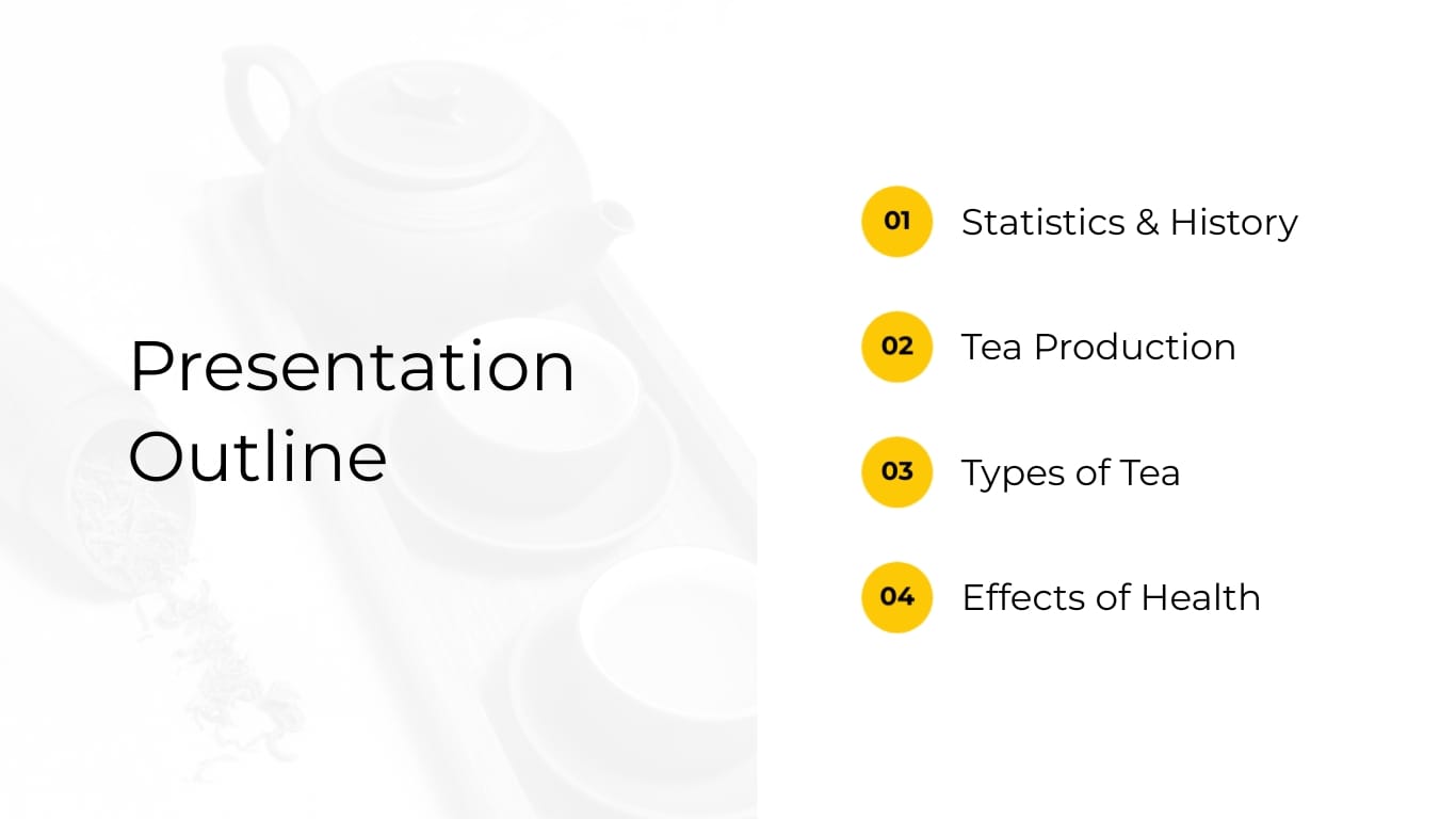 Sleek Tea Presentation Template | Visme