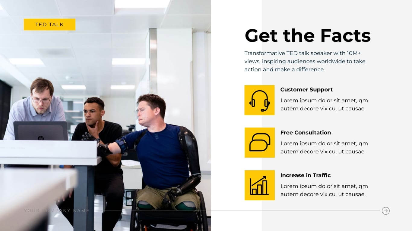 Ted Talk Presentation Slides Template | Visme