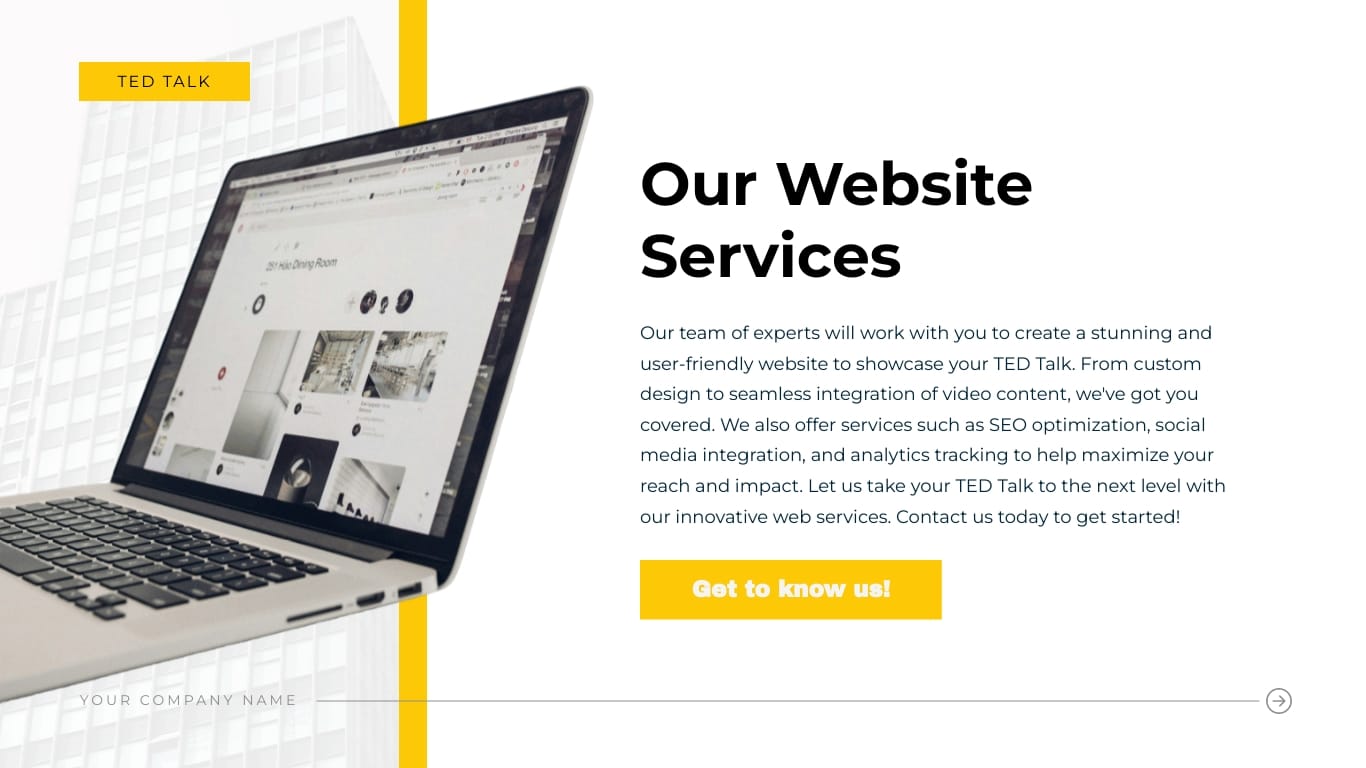 Ted Talk Presentation Slides Template | Visme