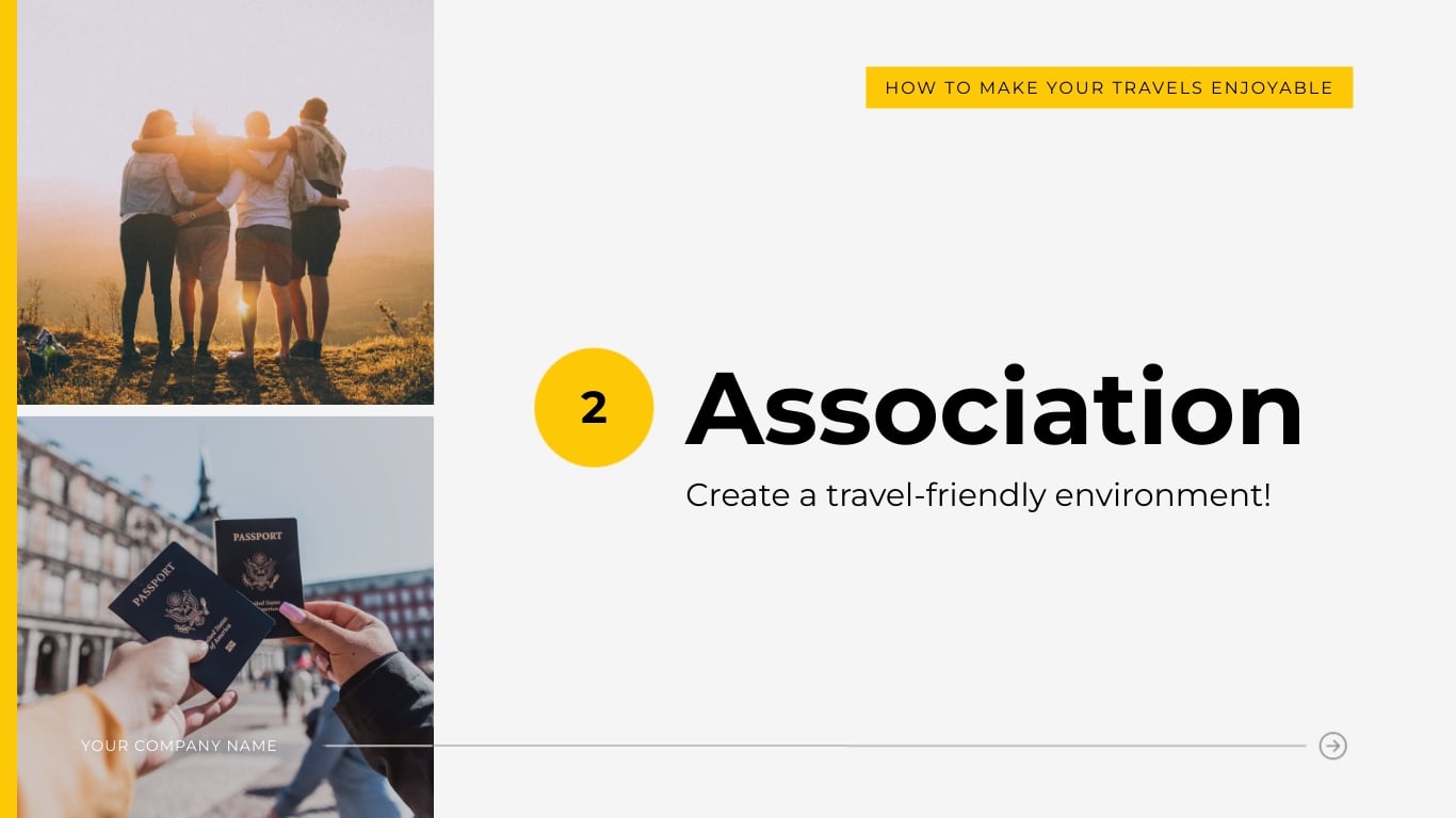 Sleek Travel Guide Presentation Template | Visme