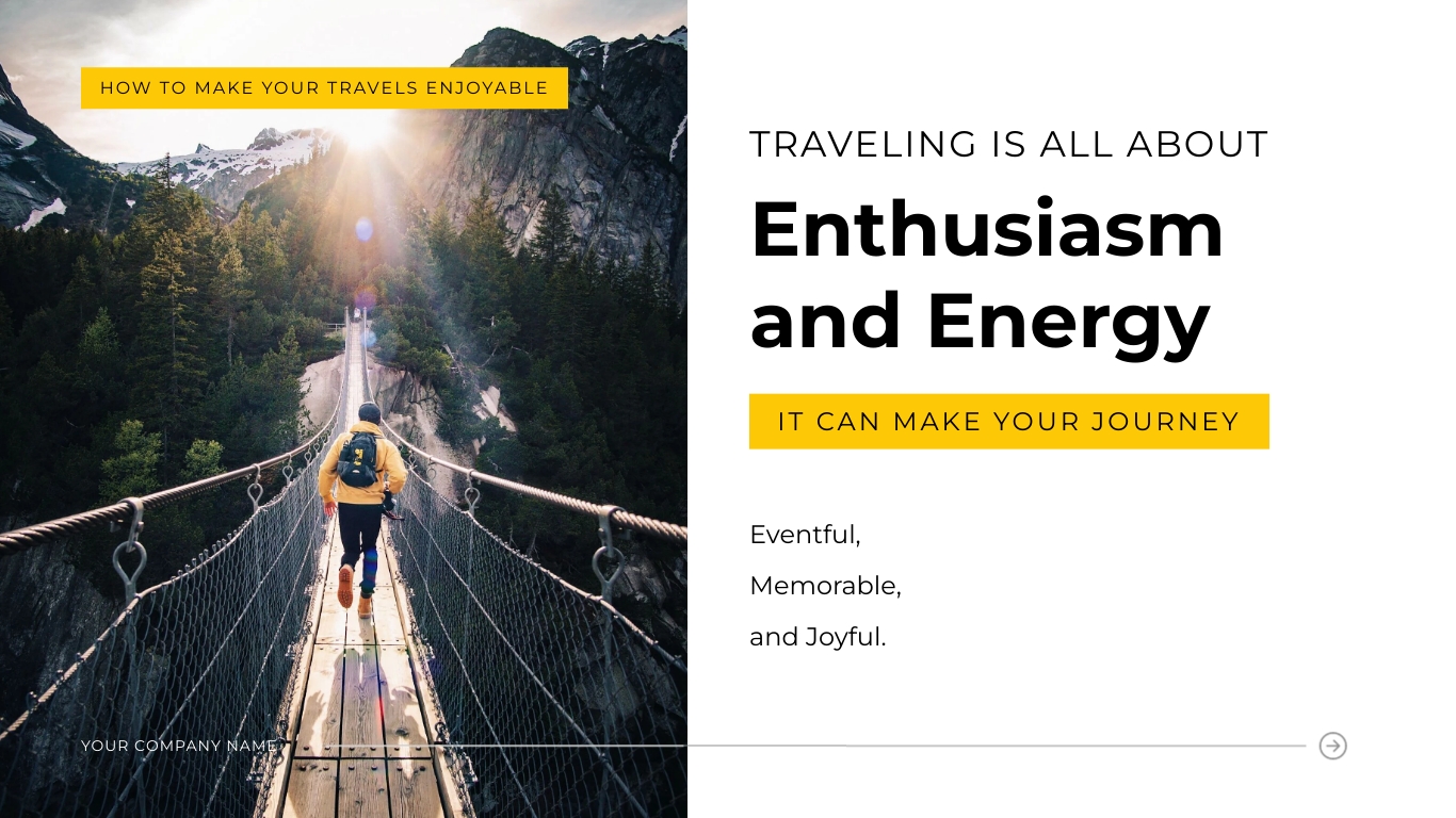 Sleek Travel Guide Presentation Template | Visme